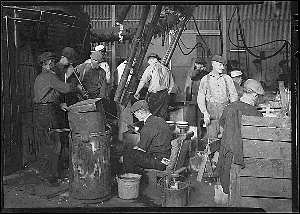 Lewis Hine's WPA Glassmaking Photographs from 1936-1937