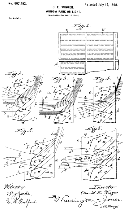 607,792 · Winger · "Window Pane or Light" · Drawing | glassian